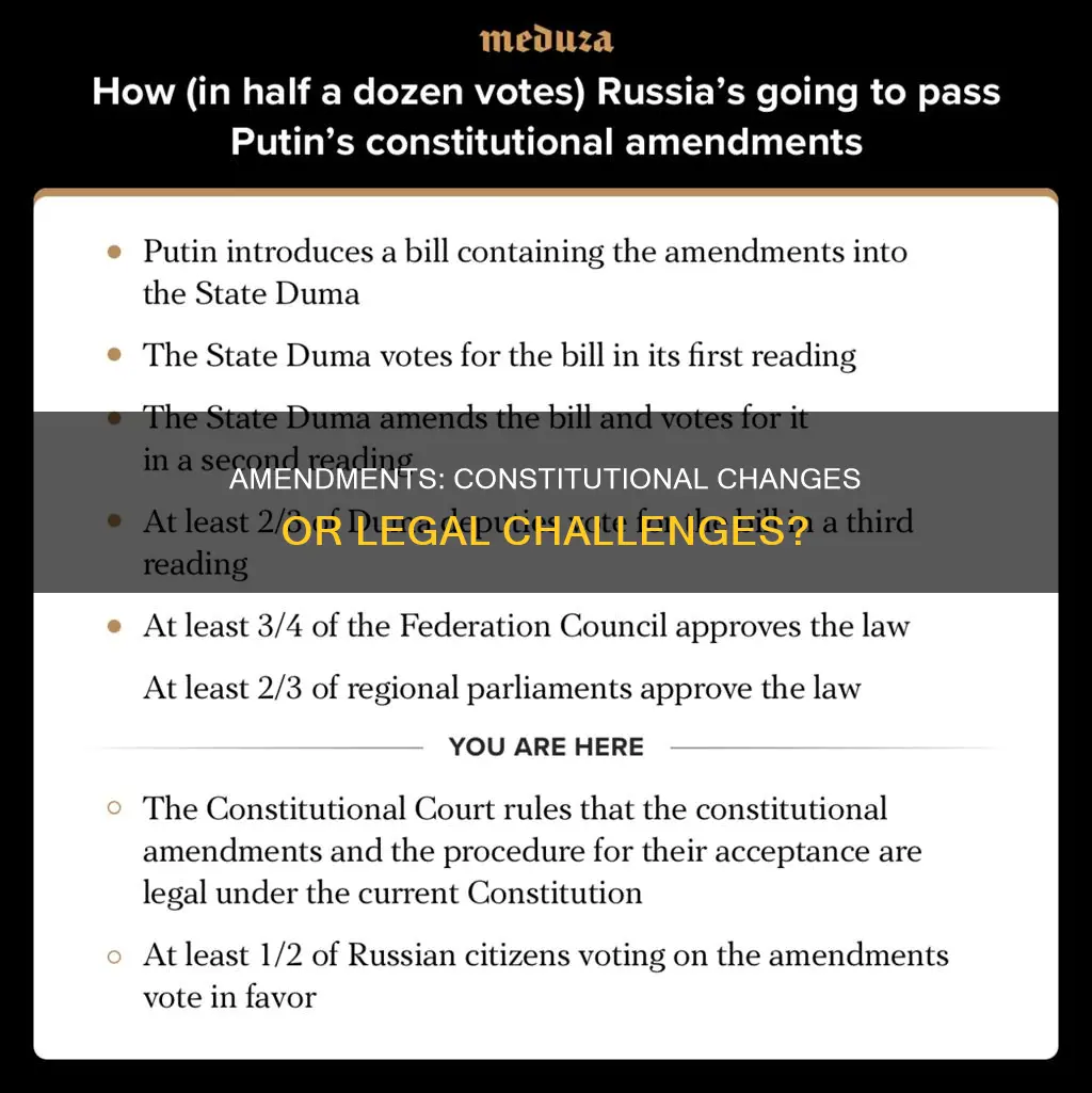 Amendments: Constitutional Changes Or Legal Challenges? | LawShun