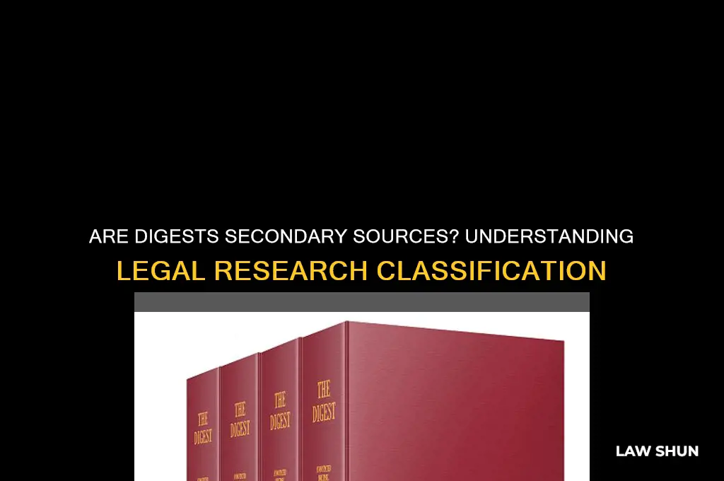 Are Digests Secondary Sources? Understanding Legal Research ...