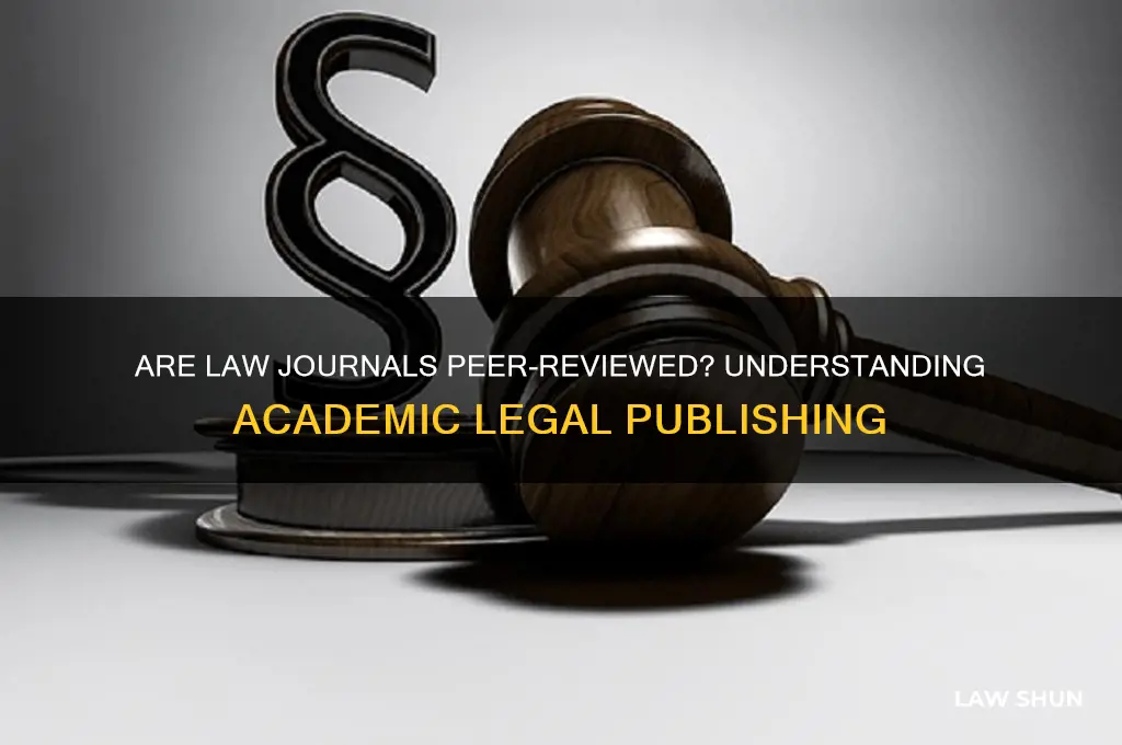 Are Law Journals Peer-Reviewed? Understanding Academic Legal Publishing ...