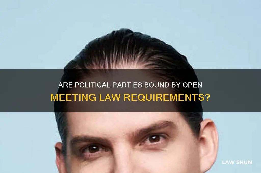 Are Political Parties Bound By Open Meeting Law Requirements? | LawShun