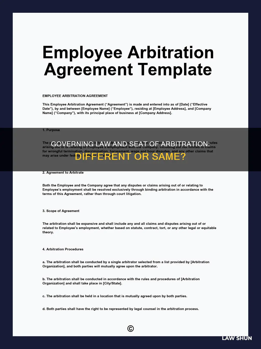 Governing Law And Seat Of Arbitration: Different Or Same? | LawShun