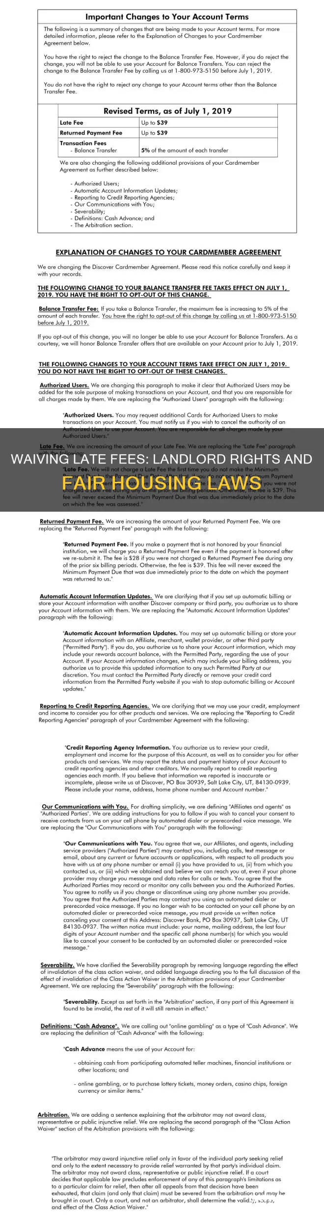Waiving Late Fees: Landlord Rights And Fair Housing Laws | LawShun