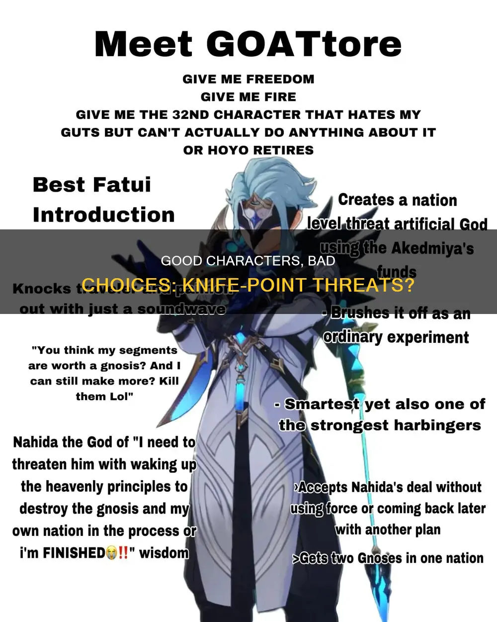 Good Characters, Bad Choices: Knife-Point Threats? | LawShun
