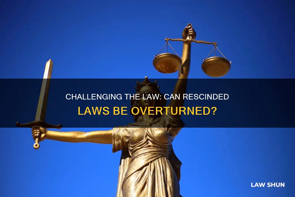 Challenging The Law: Can Rescinded Laws Be Overturned? | LawShun