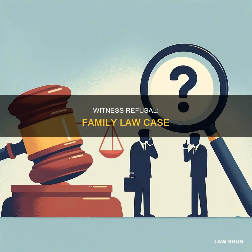 Witness Refusal: Family Law Case | LawShun