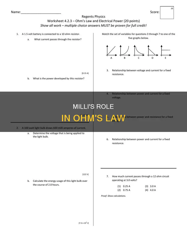 Milli's Role In Ohm's Law | LawShun