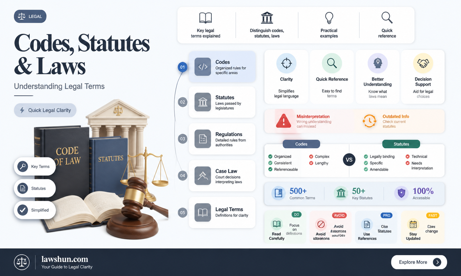 Codes, Statutes, And Laws: Understanding Legal Terminology And Their ...