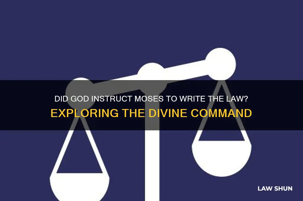 Did God Instruct Moses To Write The Law? Exploring The Divine Command ...