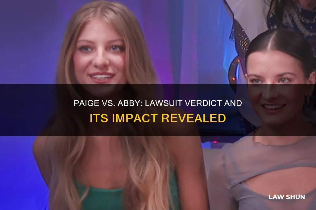 Paige Vs. Abby: Lawsuit Verdict And Its Impact Revealed | LawShun