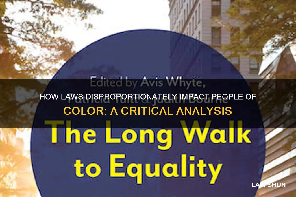 How Laws Disproportionately Impact People Of Color: A Critical Analysis ...