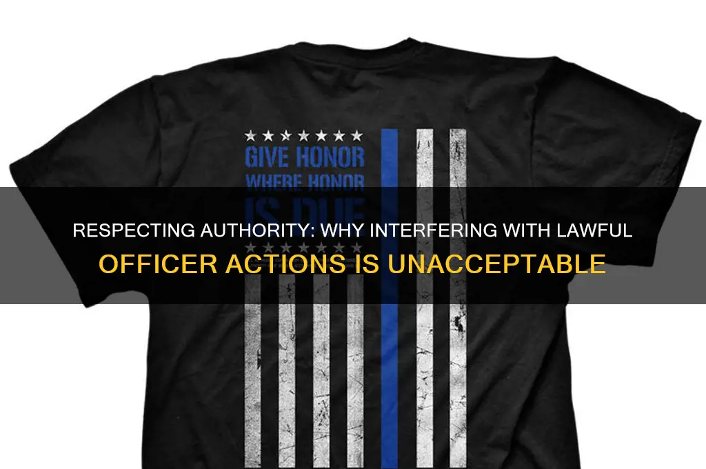 Respecting Authority: Why Interfering With Lawful Officer Actions Is ...