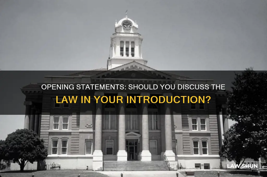 Opening Statements: Should You Discuss The Law In Your Introduction ...