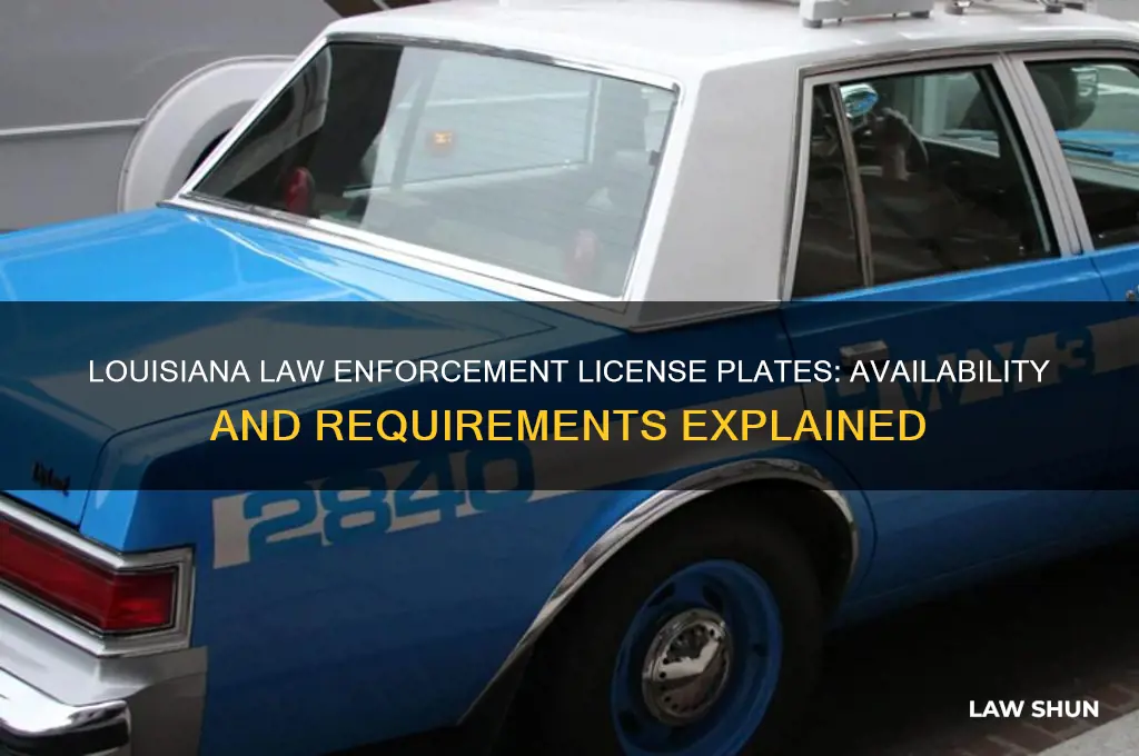Louisiana Law Enforcement License Plates: Availability And Requirements ...