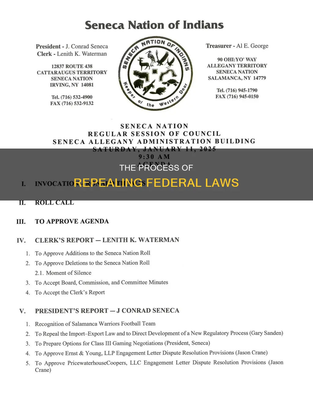 The Process Of Repealing Federal Laws | LawShun