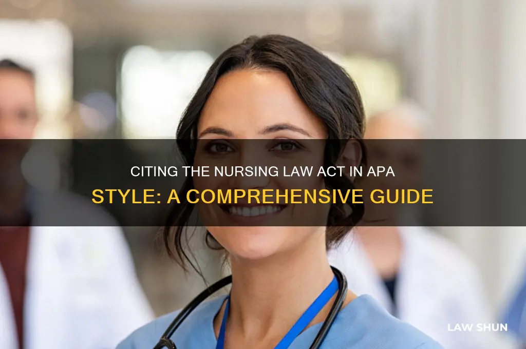 Citing The Nursing Law Act In Apa Style: A Comprehensive Guide | LawShun