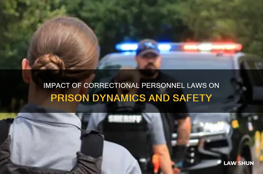 Impact Of Correctional Personnel Laws On Prison Dynamics And Safety ...