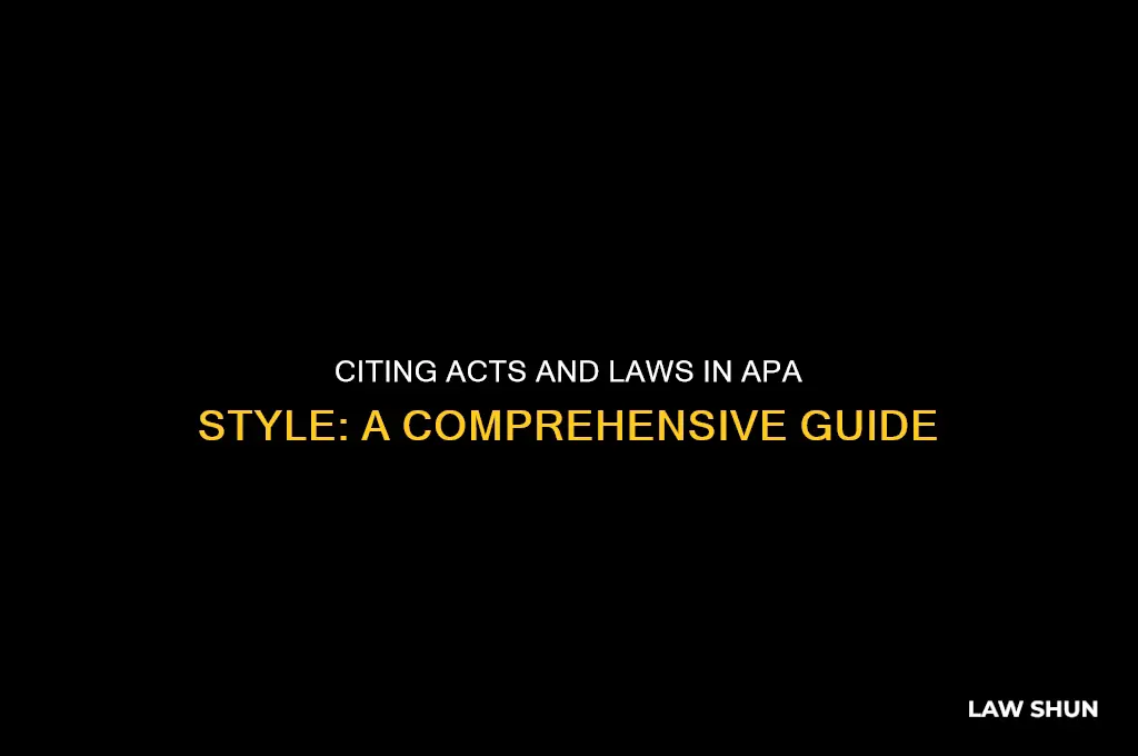 Citing Acts And Laws In Apa Style: A Comprehensive Guide | LawShun