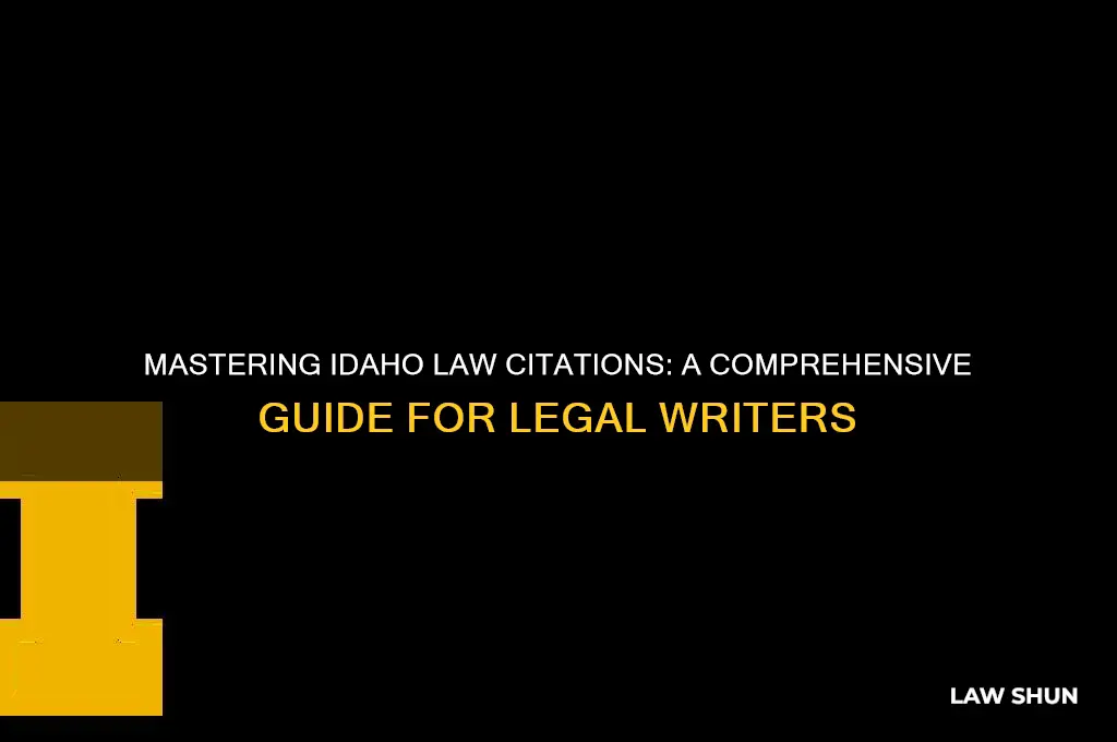 Mastering Idaho Law Citations: A Comprehensive Guide For Legal Writers ...