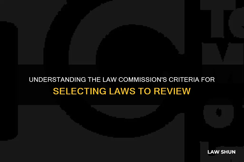 Understanding The Law Commission's Criteria For Selecting Laws To ...