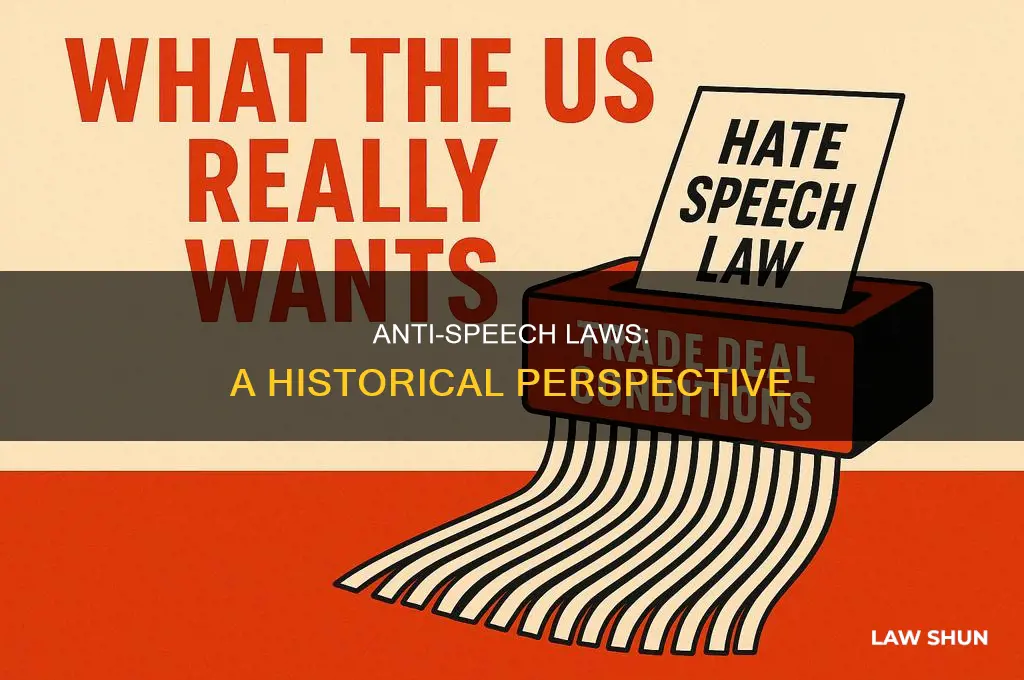 Anti-Speech Laws: A Historical Perspective | LawShun
