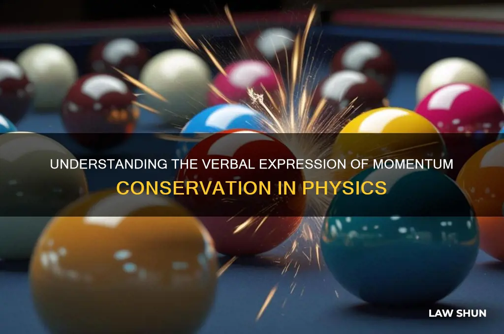 Understanding The Verbal Expression Of Momentum Conservation In Physics ...