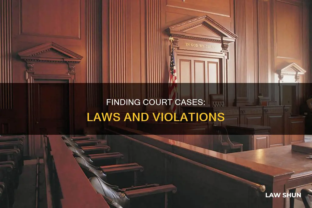 Finding Court Cases: Laws And Violations | LawShun