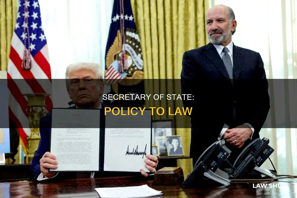 Secretary Of State: Policy To Law | LawShun
