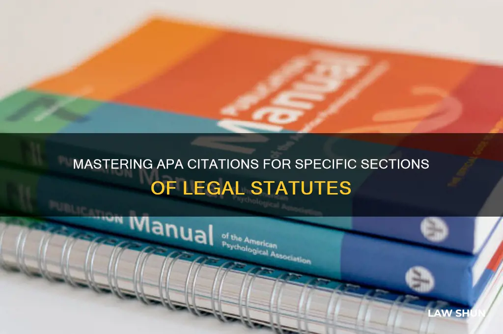 Mastering Apa Citations For Specific Sections Of Legal Statutes | LawShun