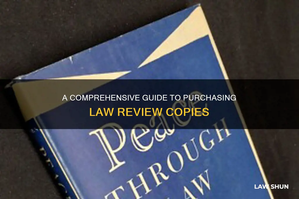 A Comprehensive Guide To Purchasing Law Review Copies | LawShun