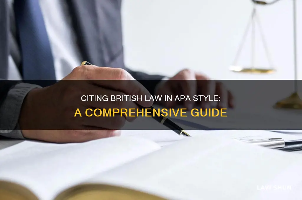 Citing British Law In Apa Style: A Comprehensive Guide | LawShun