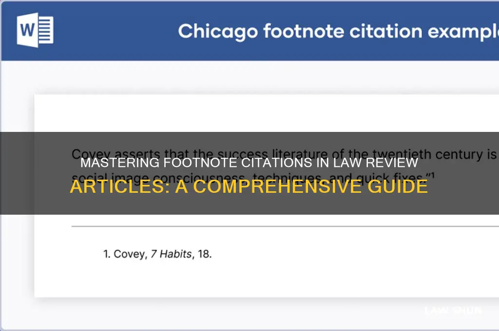 Mastering Footnote Citations In Law Review Articles: A Comprehensive ...