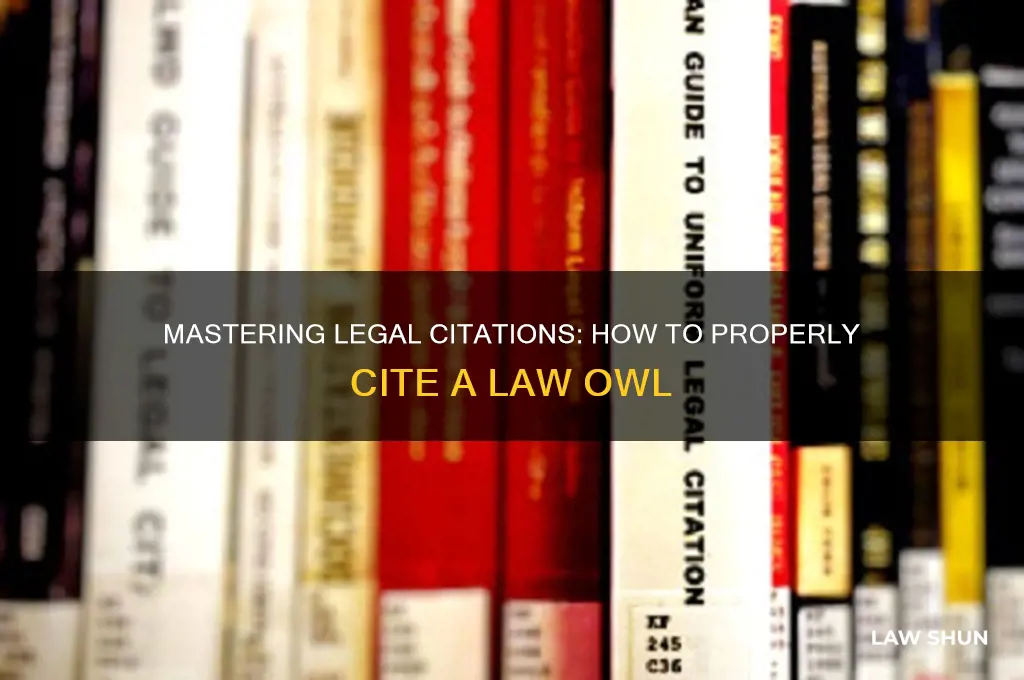 Mastering Legal Citations: How To Properly Cite A Law Owl | LawShun