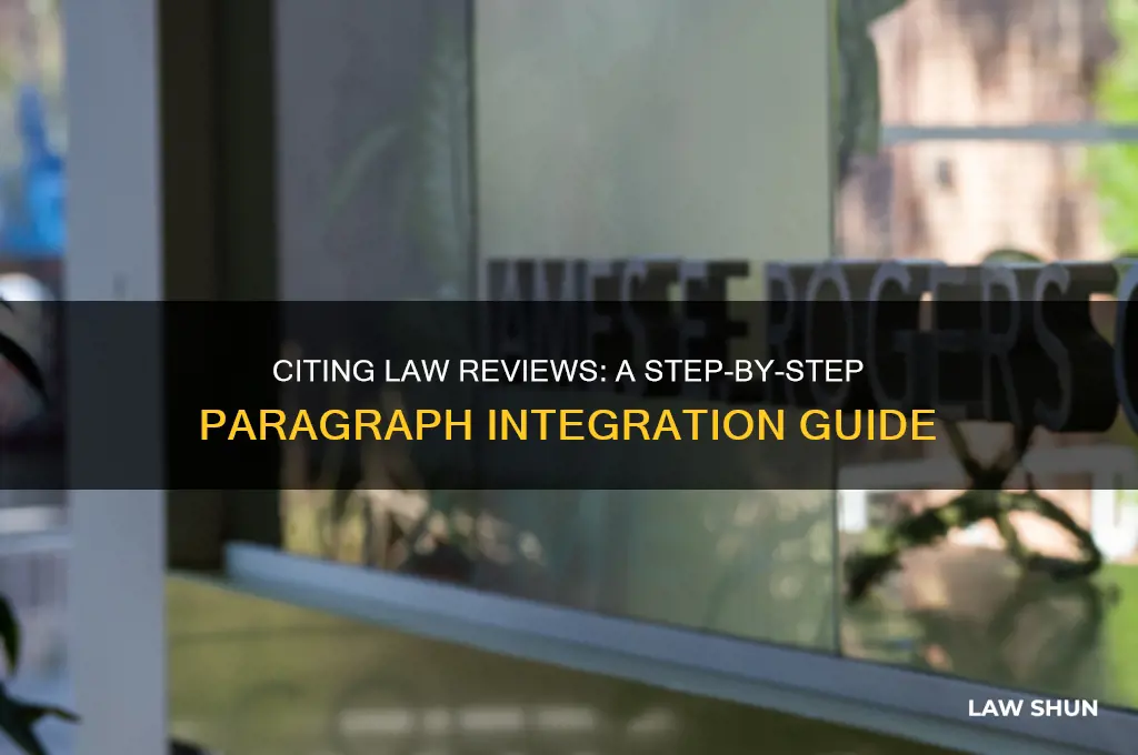 Citing Law Reviews: A Step-By-Step Paragraph Integration Guide | LawShun