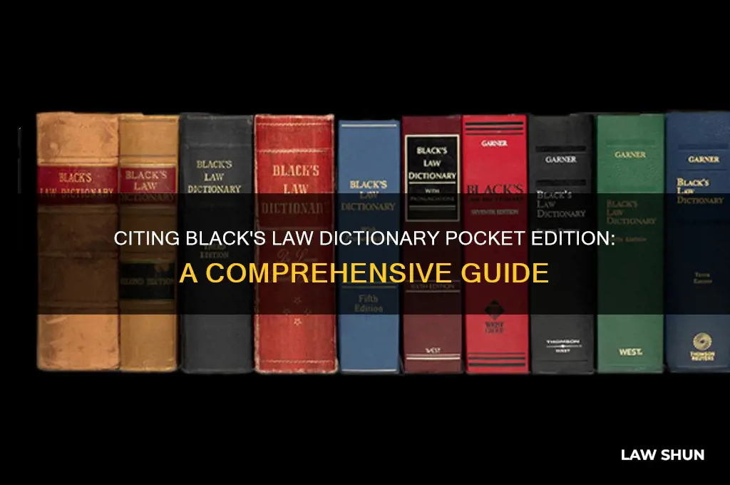 Citing Black's Law Dictionary Pocket Edition: A Comprehensive Guide ...