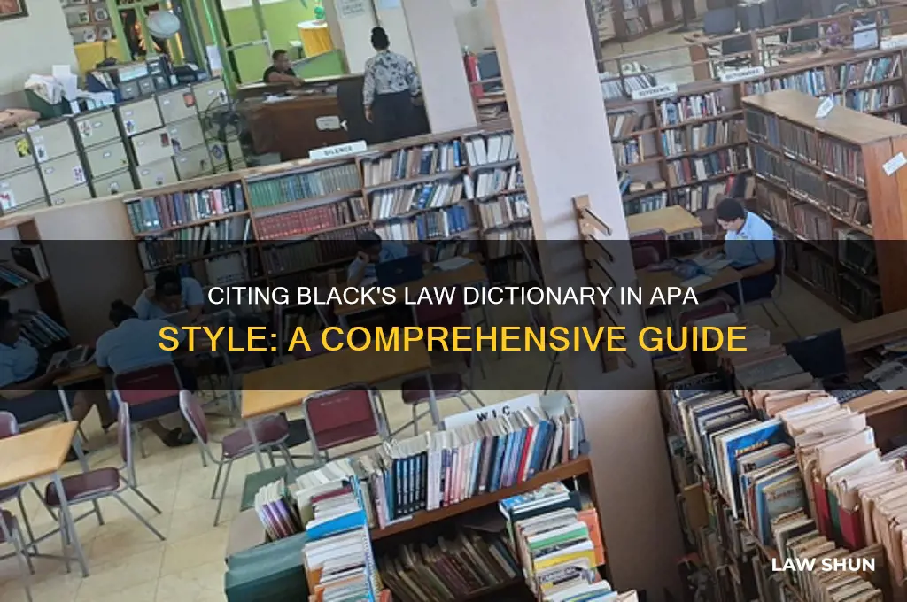 Citing Black's Law Dictionary In Apa Style: A Comprehensive Guide | LawShun