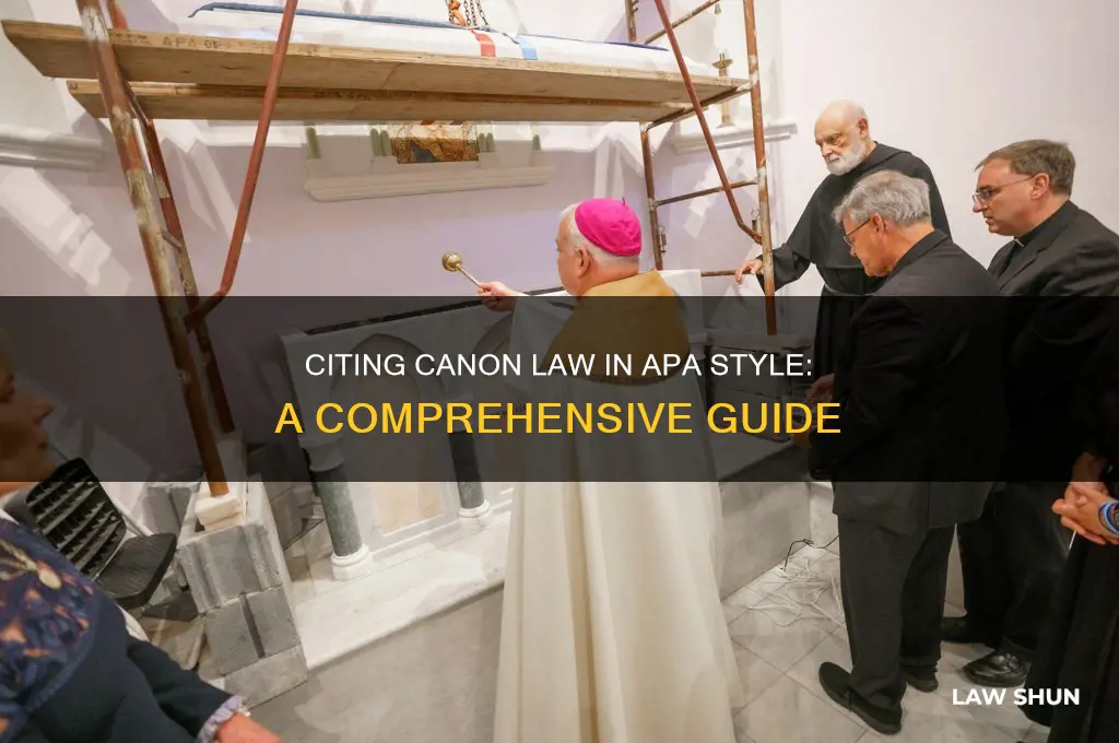 Citing Canon Law In Apa Style: A Comprehensive Guide | LawShun