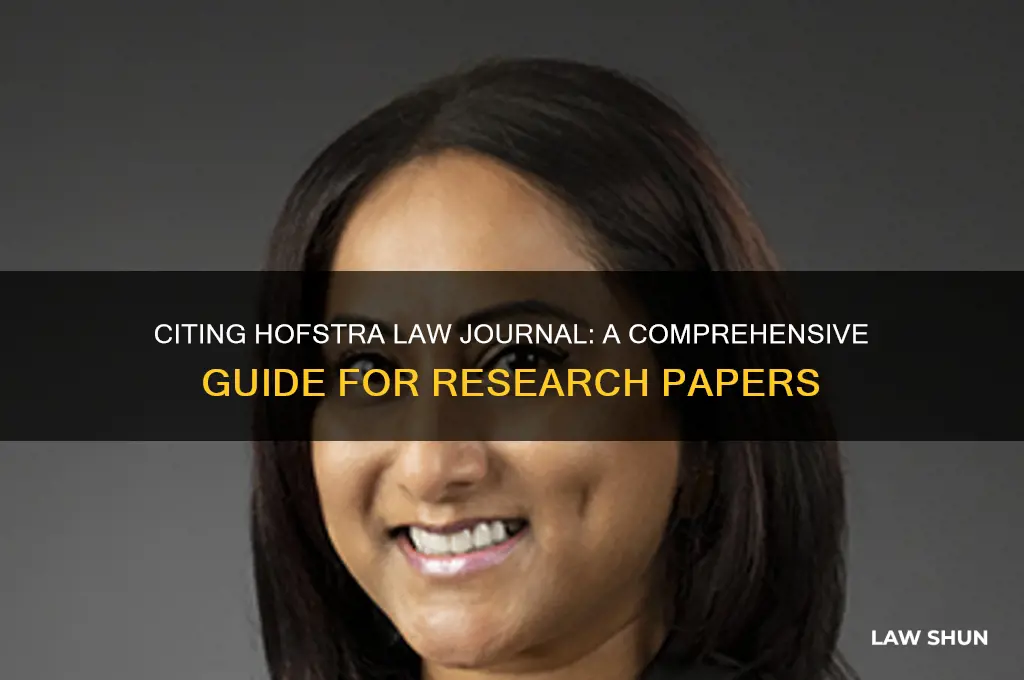 Citing Hofstra Law Journal: A Comprehensive Guide For Research Papers ...