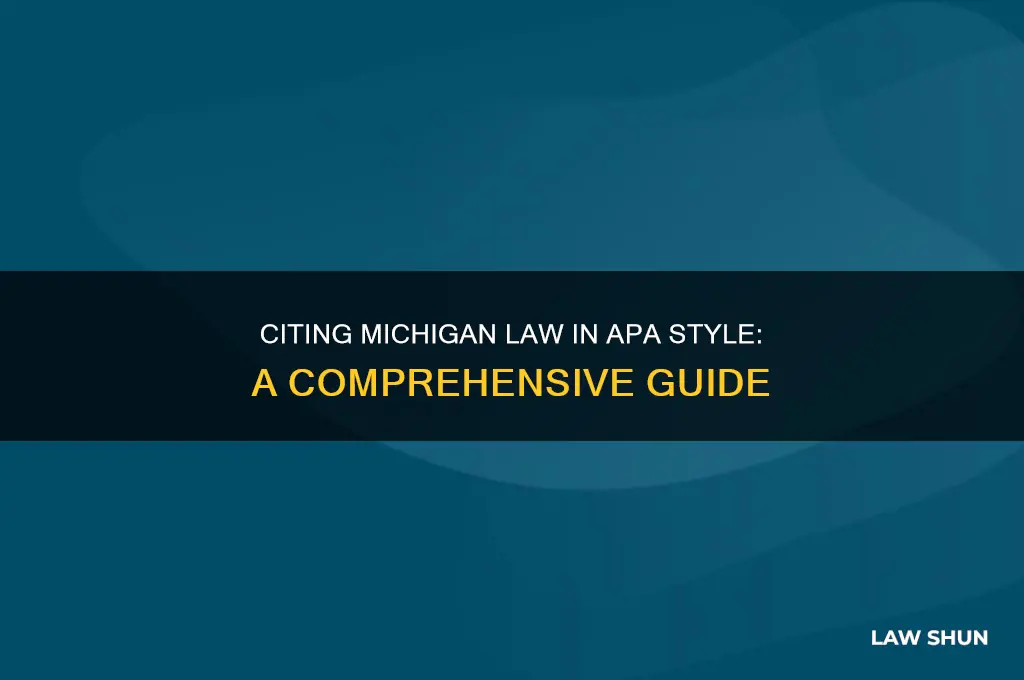 Citing Michigan Law In Apa Style: A Comprehensive Guide | LawShun