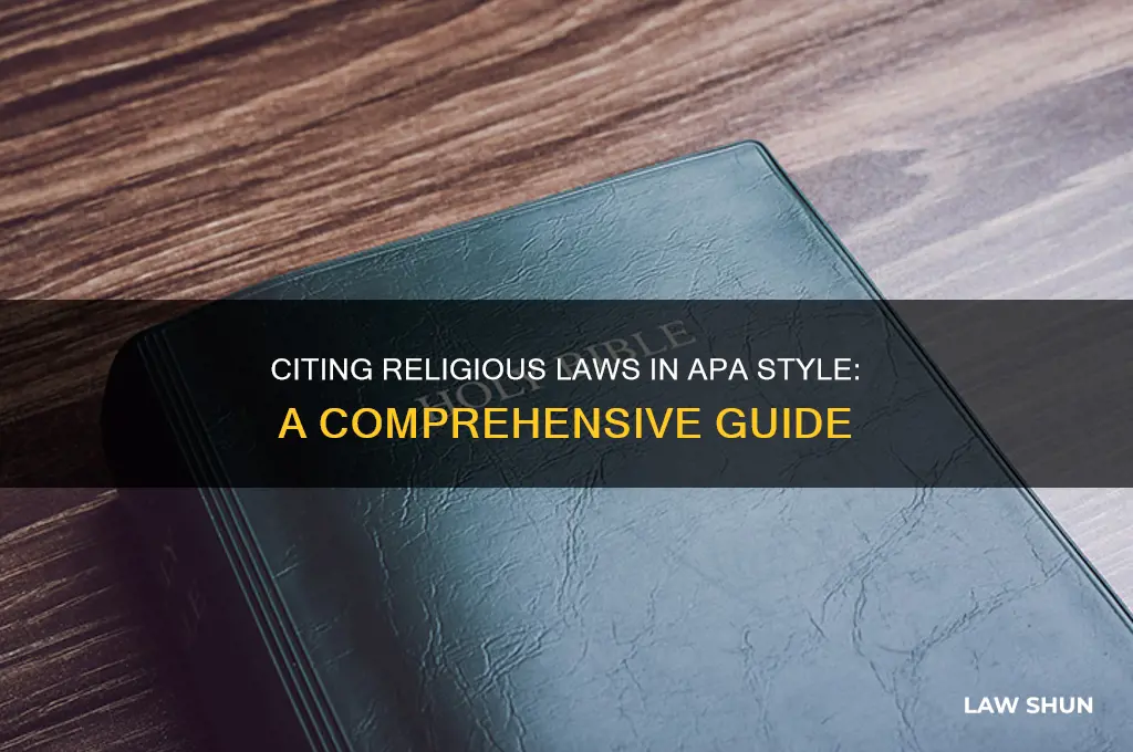 Citing Religious Laws In Apa Style: A Comprehensive Guide | LawShun