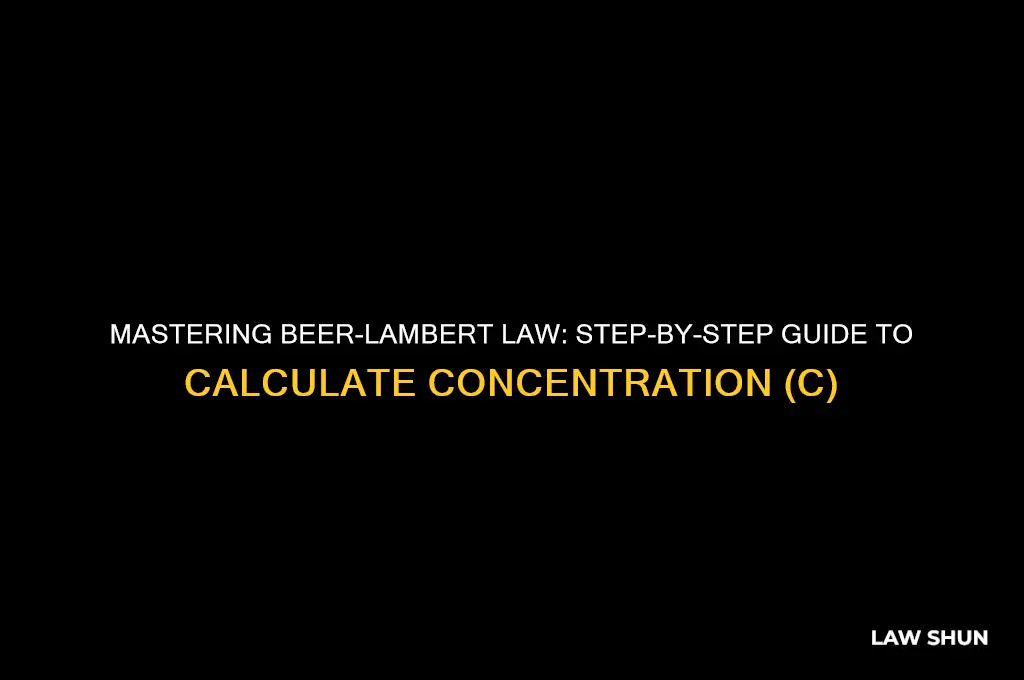 Mastering Beer-Lambert Law: Step-By-Step Guide To Calculate ...