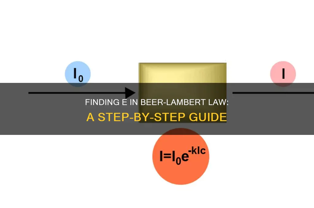 Finding E In Beer-Lambert Law: A Step-By-Step Guide | LawShun