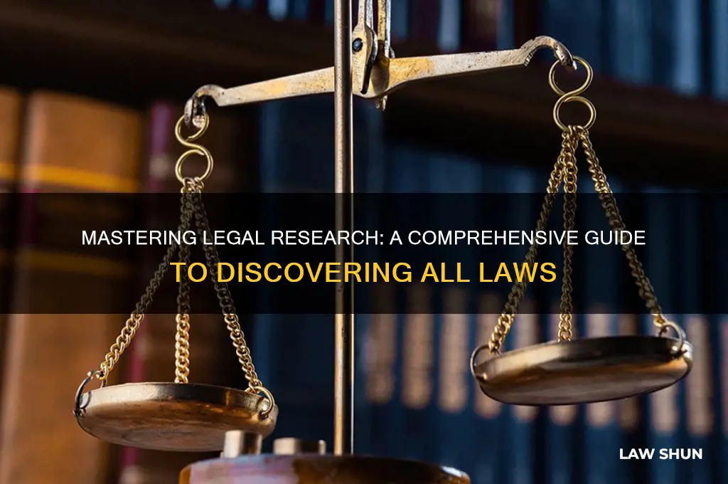 Mastering Legal Research: A Comprehensive Guide To Discovering All Laws ...