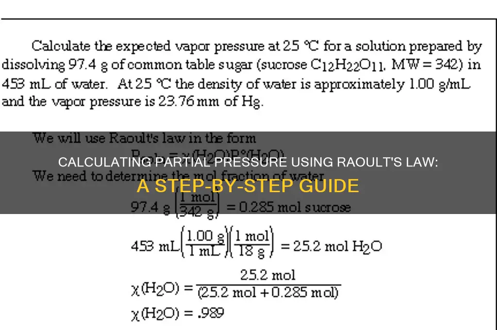 Calculating Partial Pressure Using Raoult's Law: A Step-By-Step Guide ...