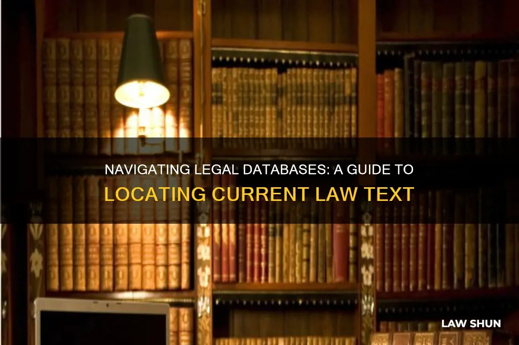 Navigating Legal Databases: A Guide To Locating Current Law Text | LawShun