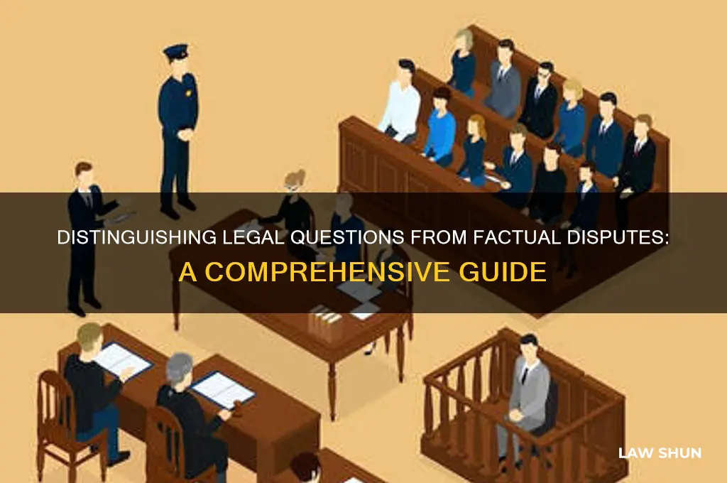 Distinguishing Legal Questions From Factual Disputes: A Comprehensive ...