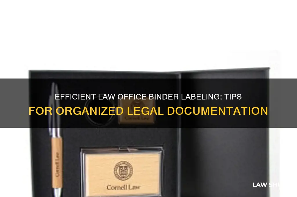 Efficient Law Office Binder Labeling: Tips For Organized Legal ...