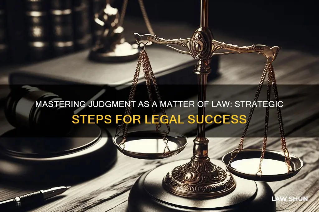 Mastering Judgment As A Matter Of Law: Strategic Steps For Legal ...