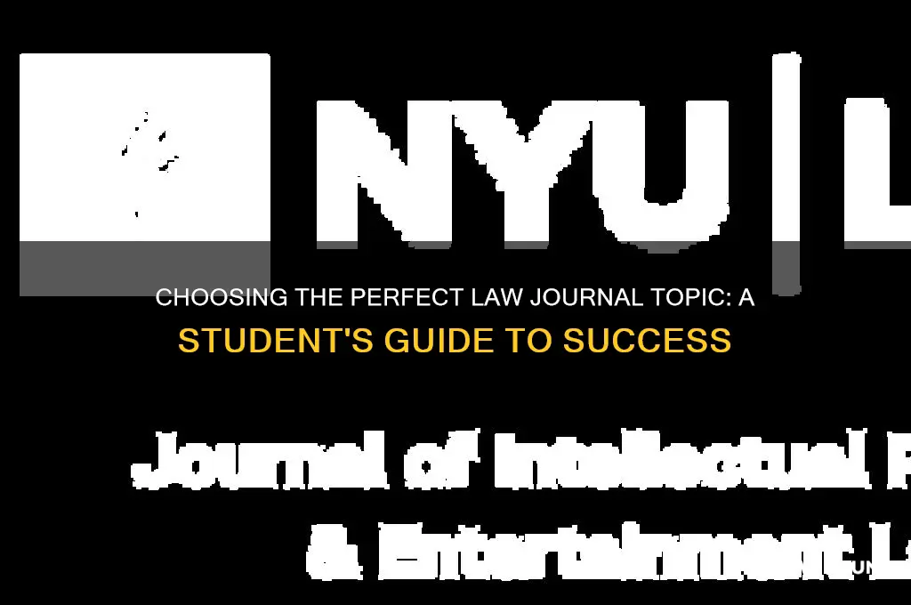 Choosing The Perfect Law Journal Topic: A Student's Guide To Success ...