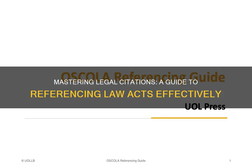 Mastering Legal Citations: A Guide To Referencing Law Acts Effectively ...
