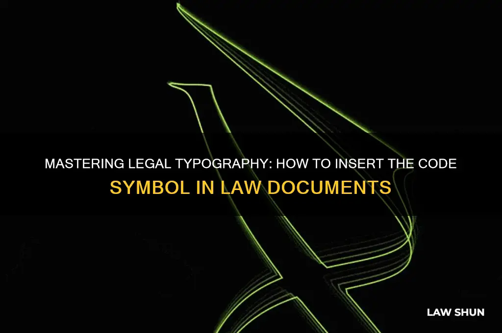 Mastering Legal Typography: How To Insert The Code Symbol In Law ...